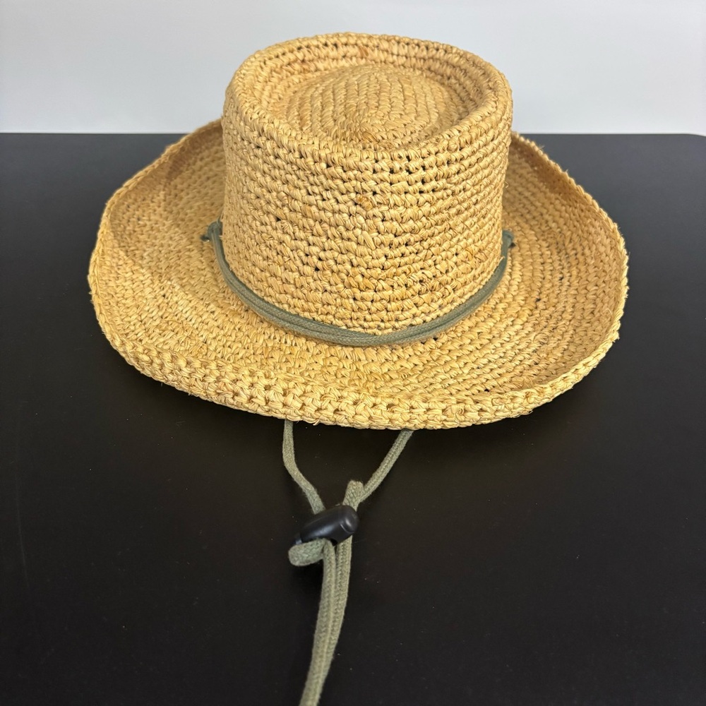 Dorfman Pacific Genuine Raffia Hat with Drawstring Co… - Gem